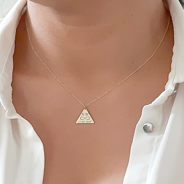 Gold Triangle Charm - Etsy