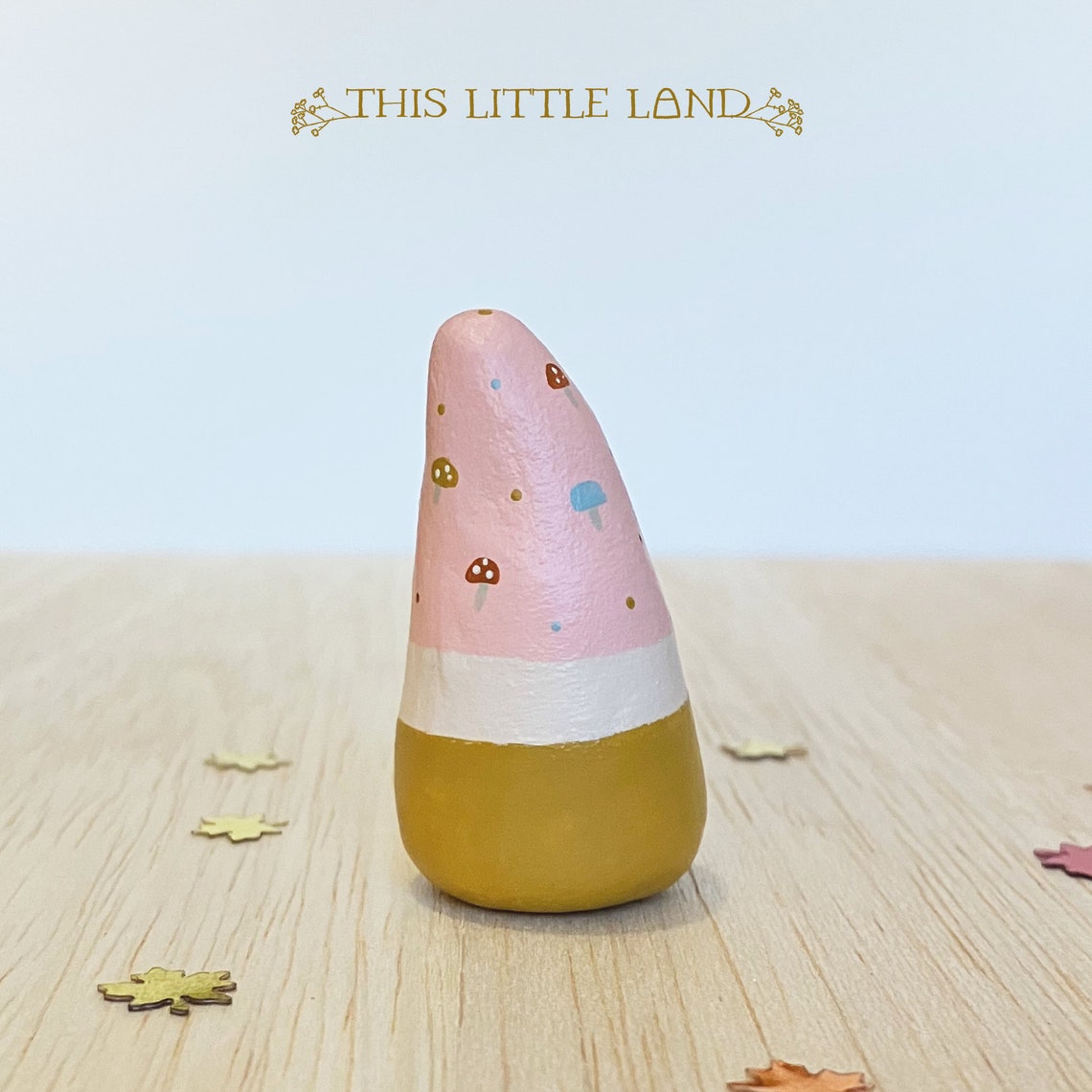 Little Gnome Desk Buddy | Mushroom | Gnome Figurine | Clay Gnome ...