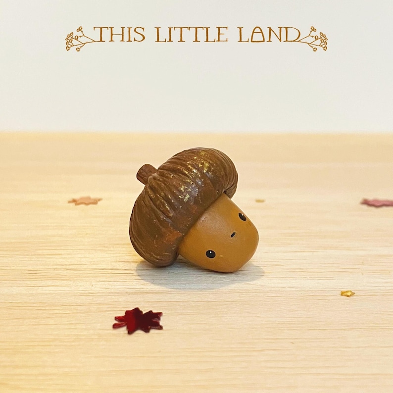 Little Acorn Desk Buddy | Fall Figurine | Clay Acorn | Mini Acorn ...
