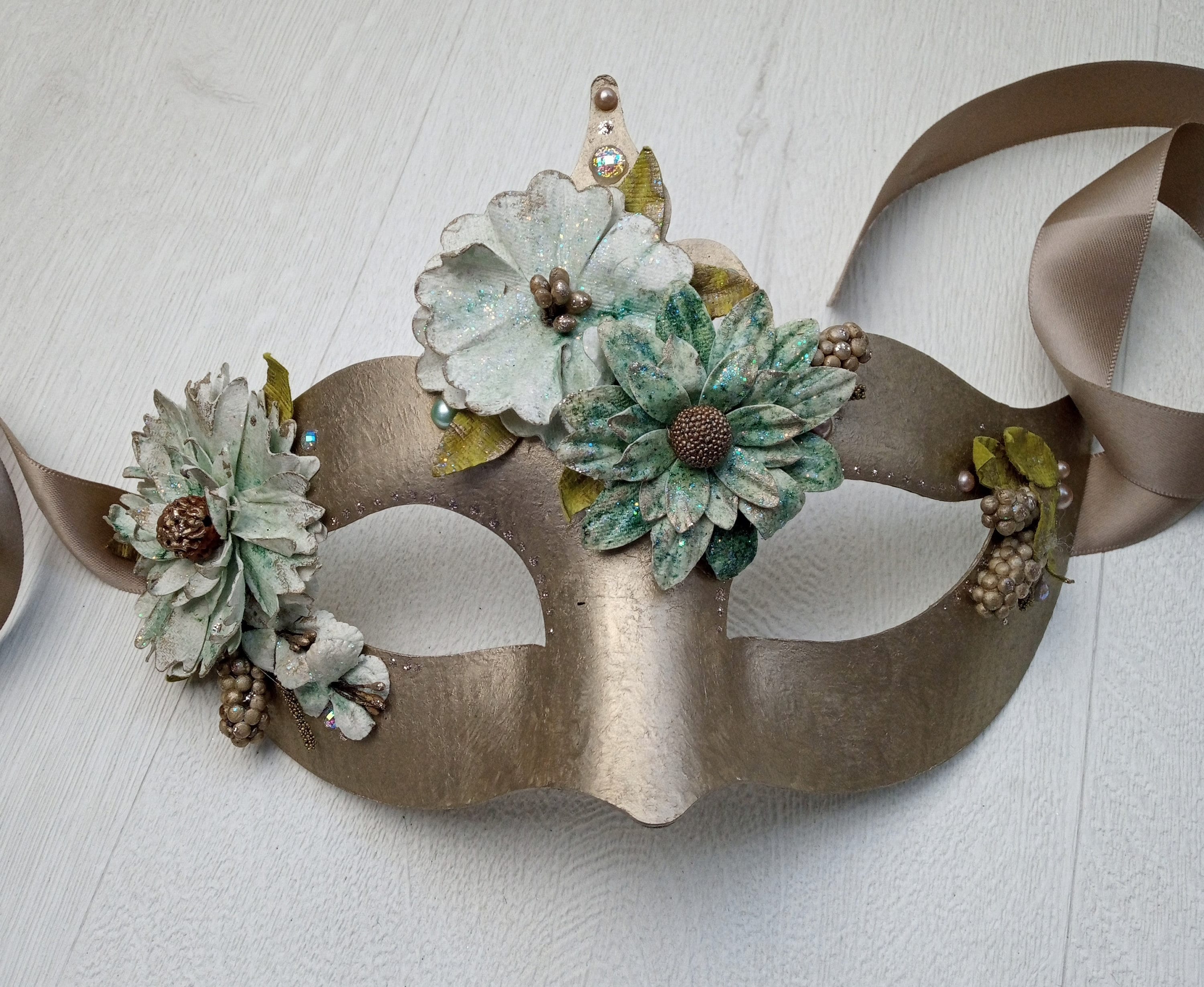 Floral Masquerade Mask Masks For Her Ladies Party Eyewear Etsy