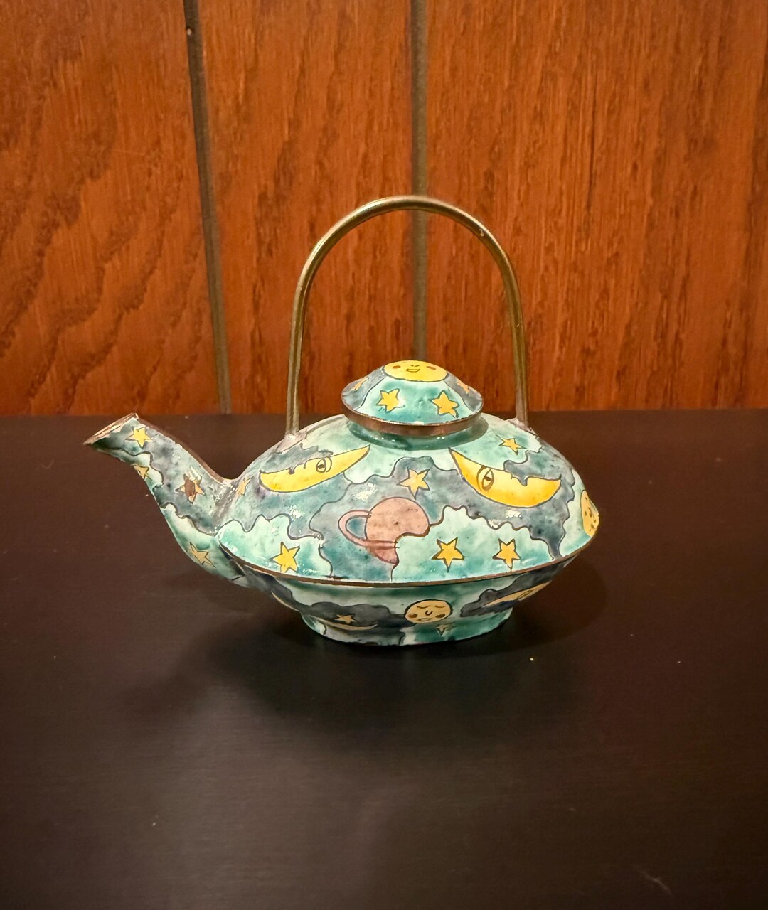 Empress Arts Mini Enamel Teapot Celestial Moon and Stars - Etsy