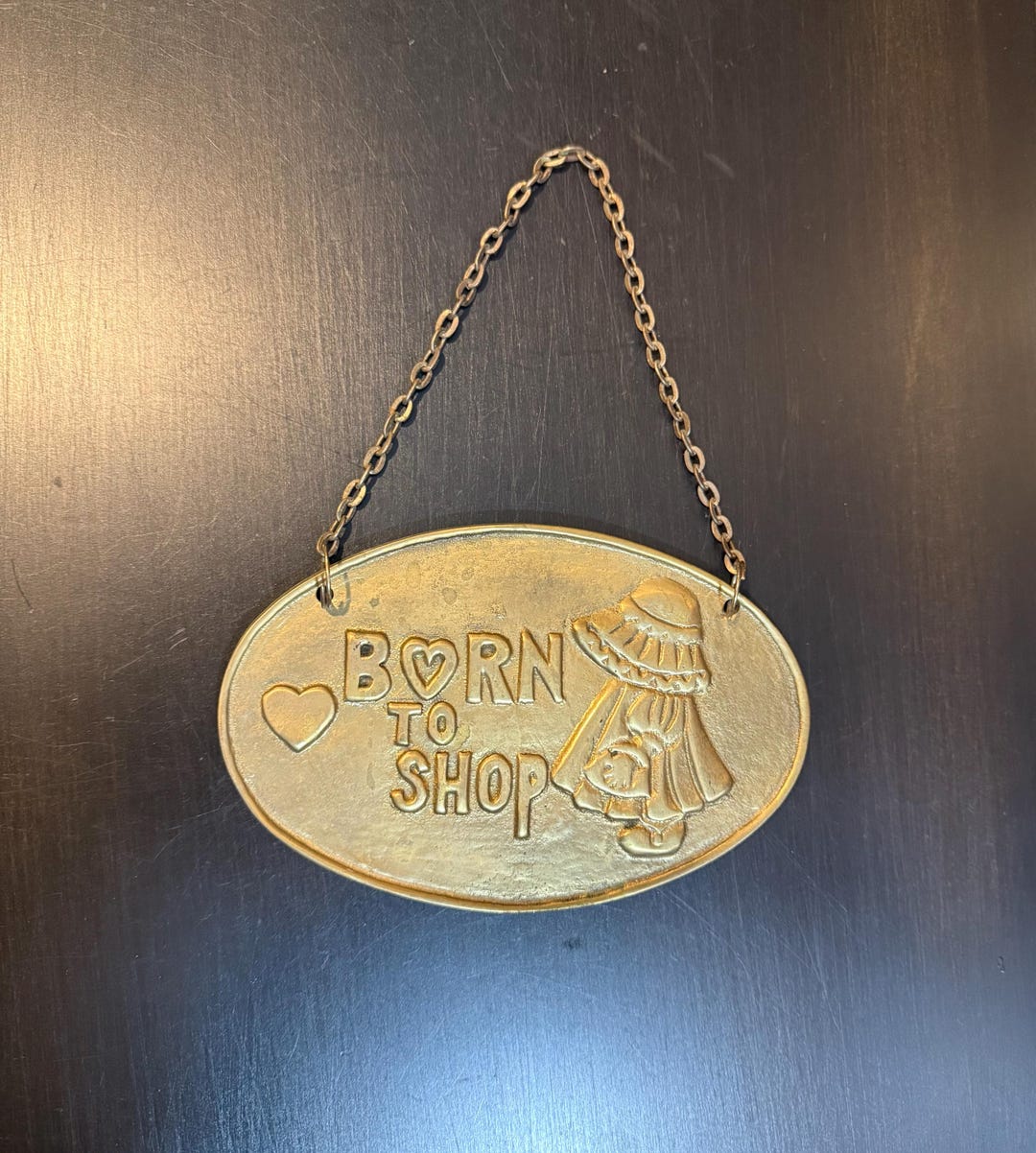 1986 Upper Deck Holly Hobbie Born to Shop Brass Plaque - Etsy