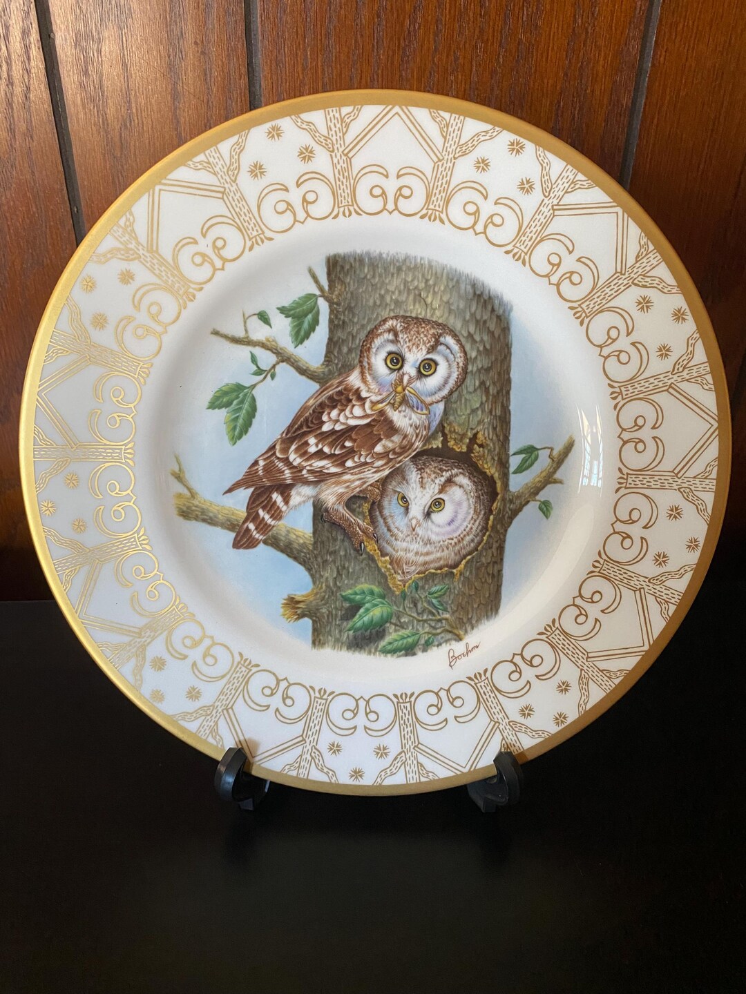 Edward Marshall Boehm Collectible Owl Plate Boreal Owl - Etsy