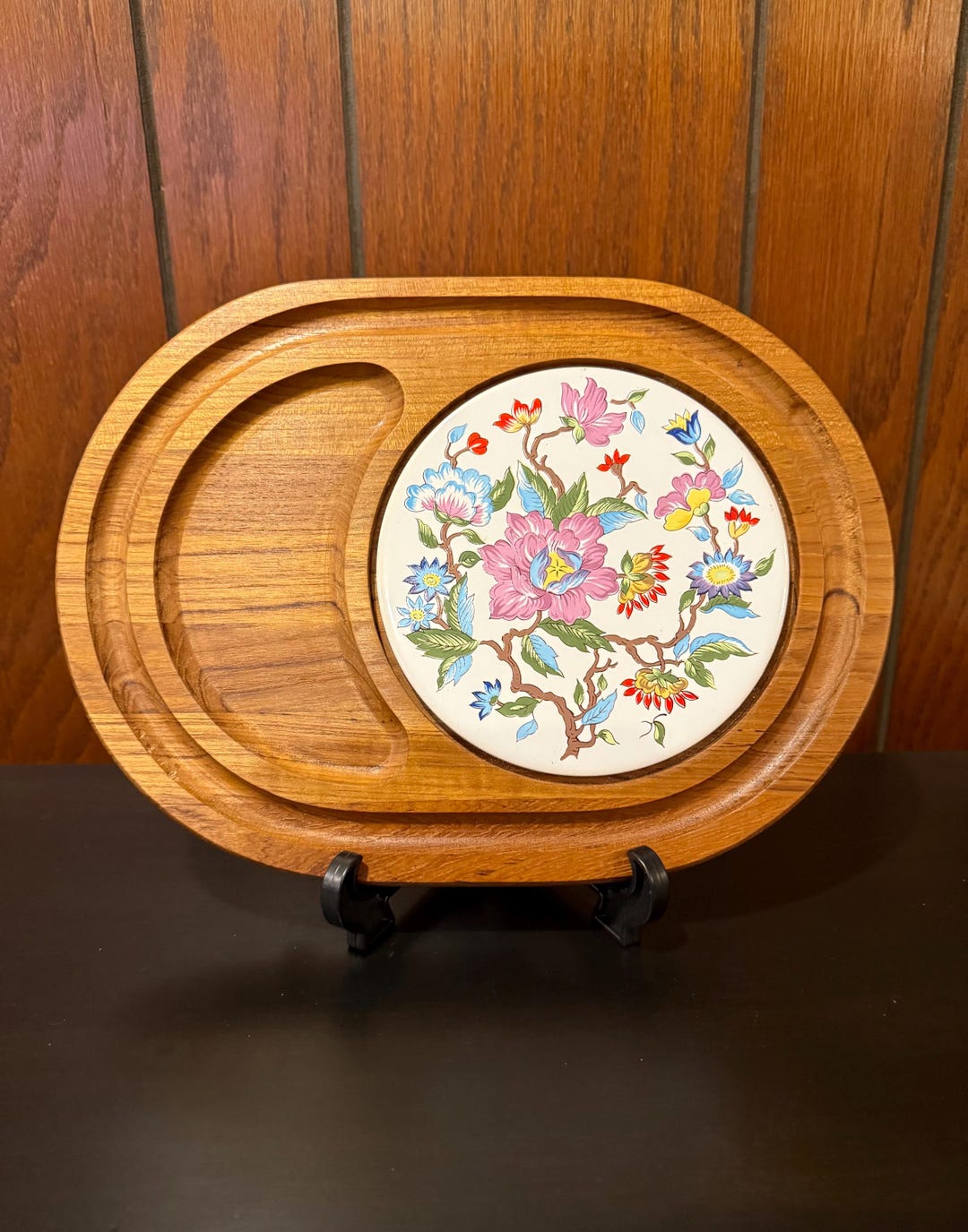 Vintage Dolphin Oval Teakwood Cheese Server - 12" X 8.5" - Etsy