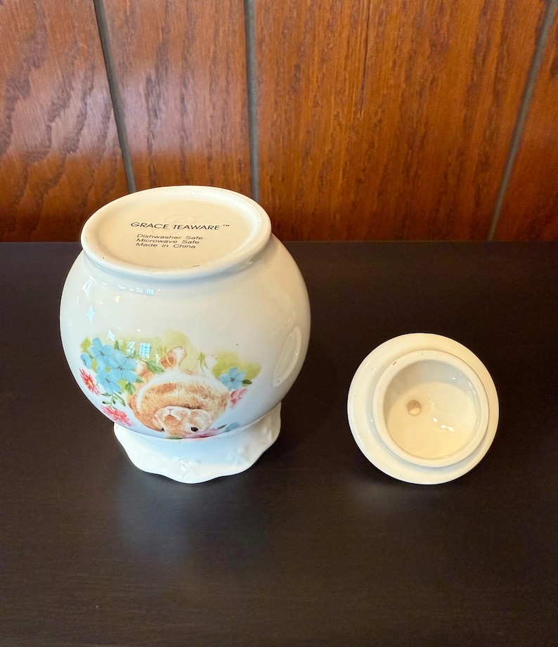 Grace Teaware Scallop Bunny Sugar Bowl and Lid - Etsy