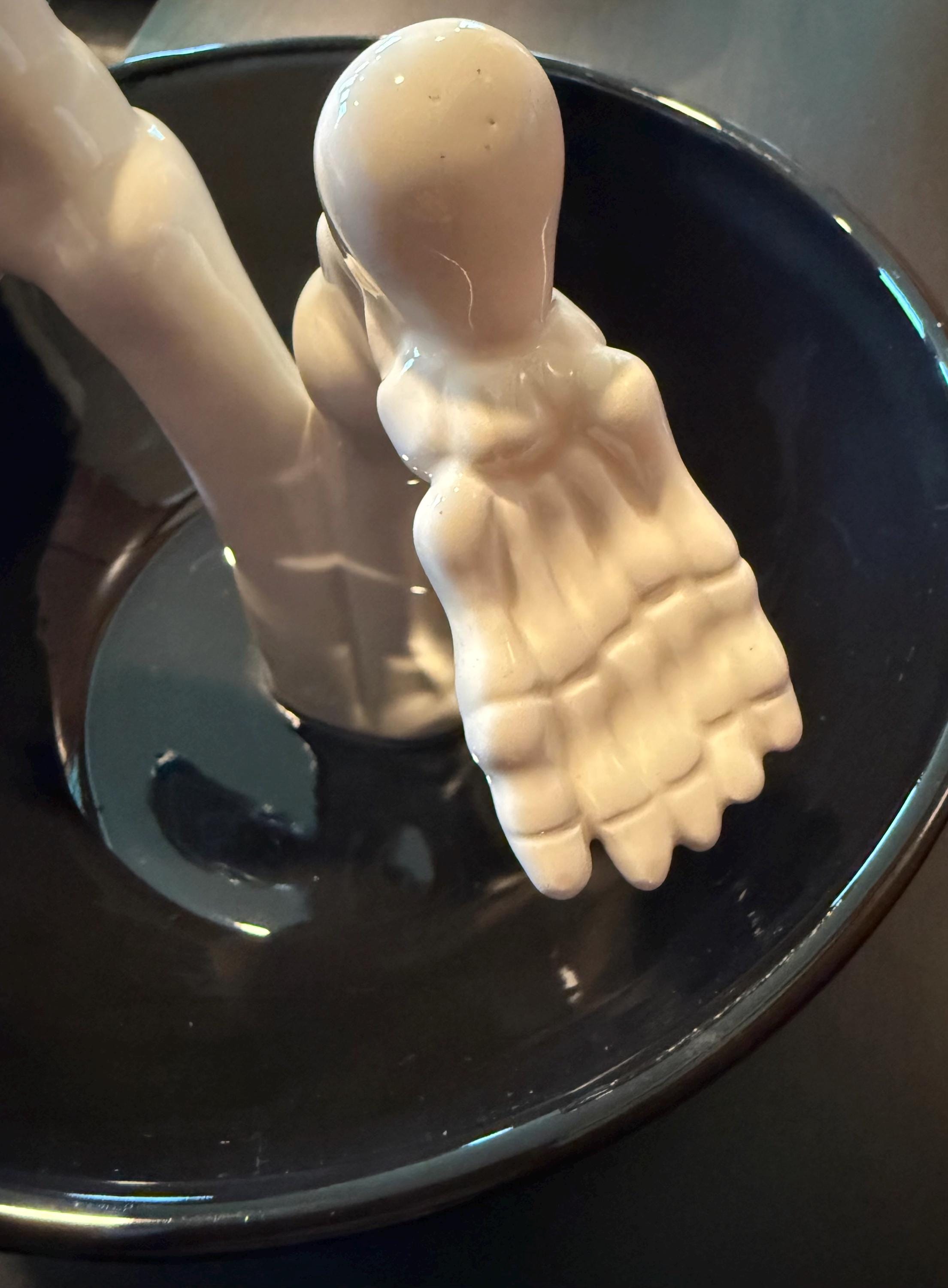 Kmart Totally Ghoul Green and Black Skeleton Feet Candy Bowl - Etsy