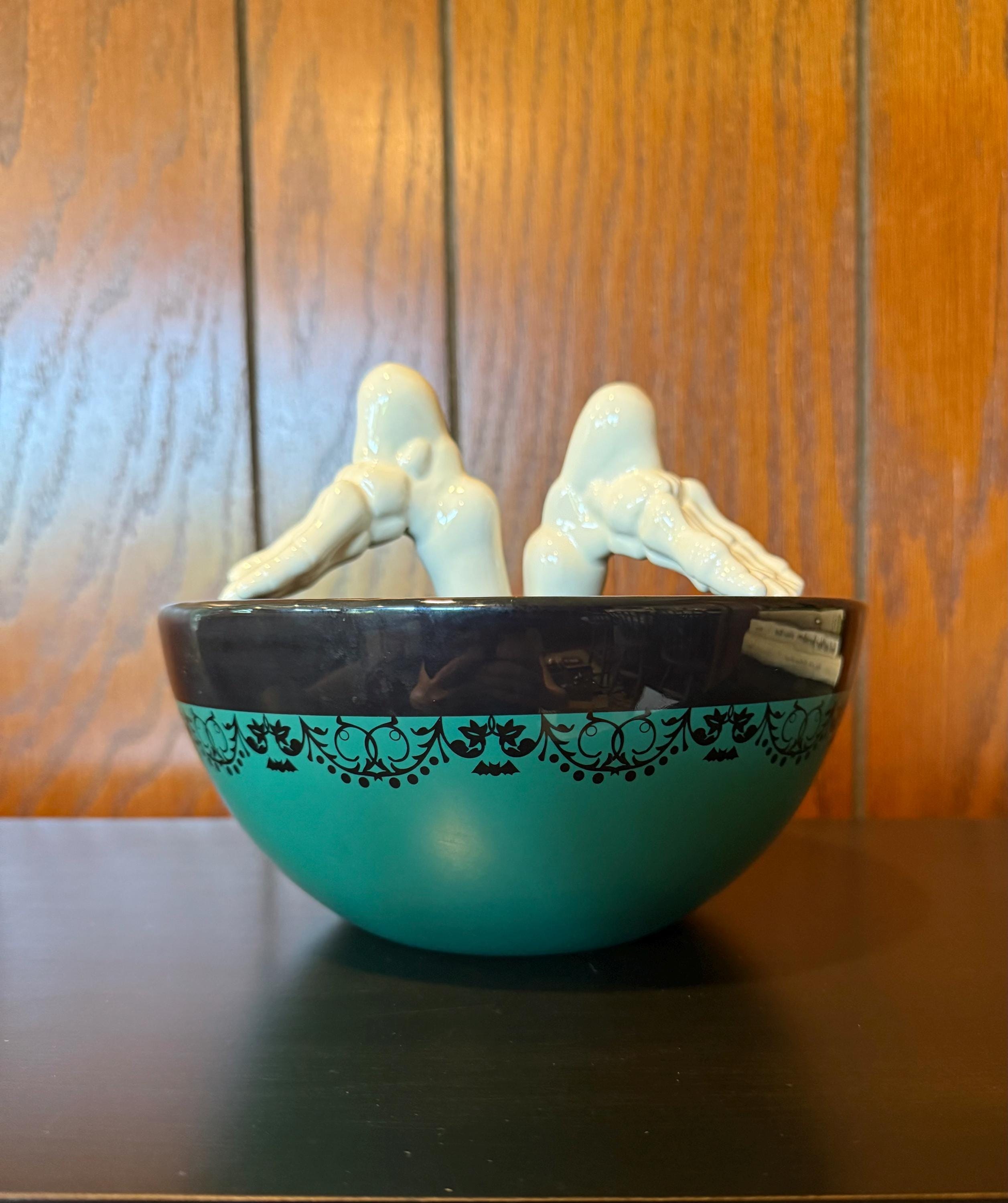 Kmart Totally Ghoul Green and Black Skeleton Feet Candy Bowl - Etsy