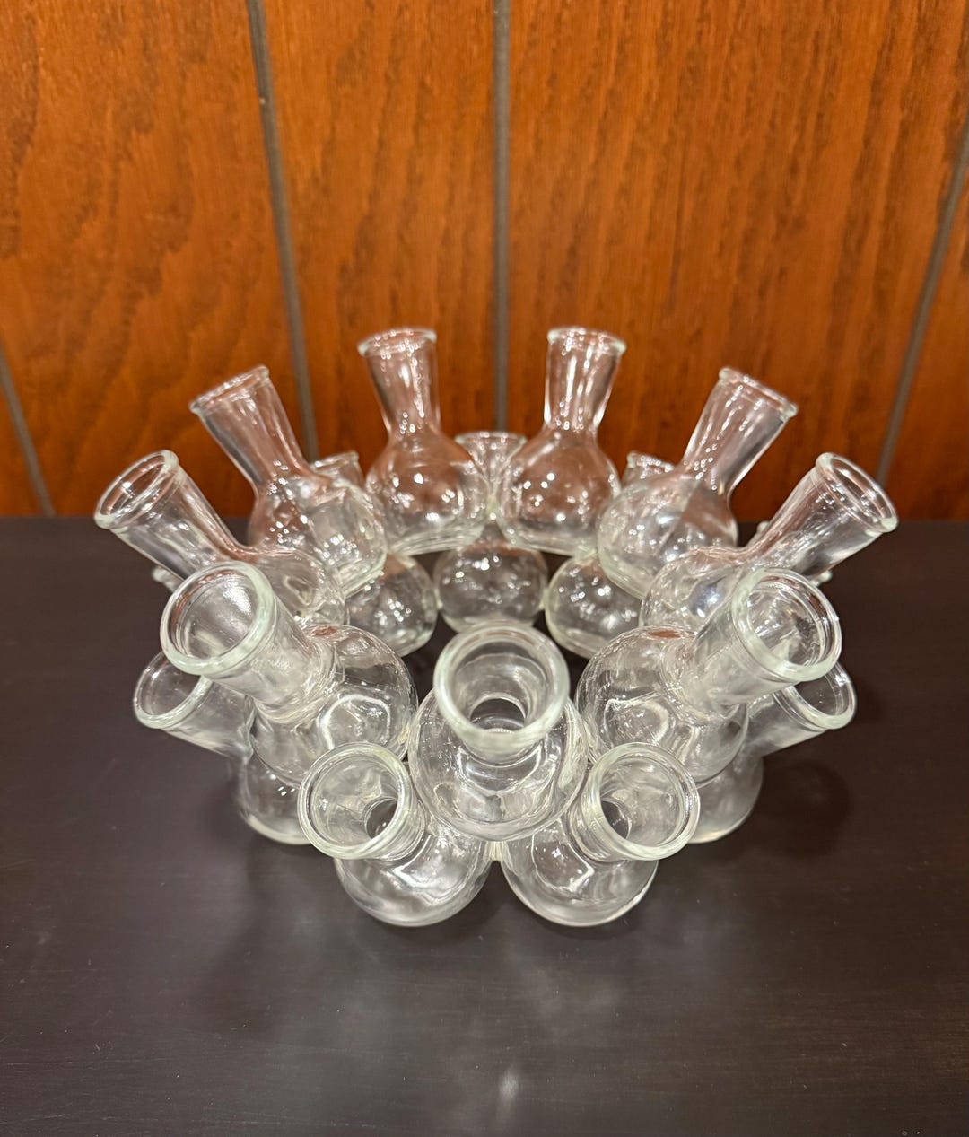 18 Tiny Glass Bud Vases Lab Flask Flower Arranger Plant Propagation - Etsy