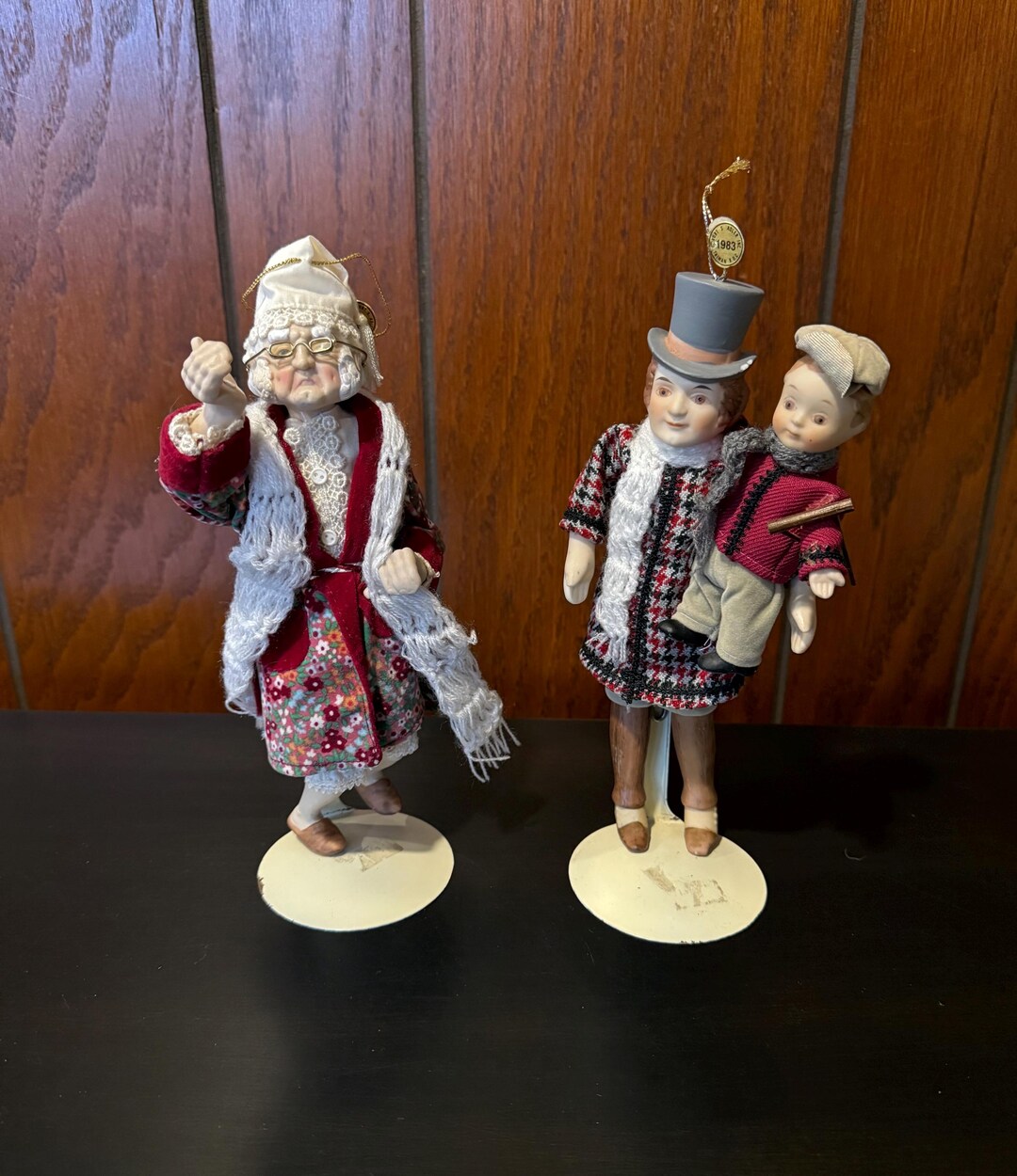 1980s Kurt S Adler Christmas Carol 9" Figures - Scrooge and Crachit ...