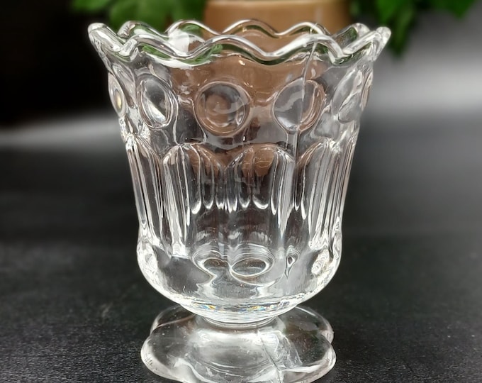 Antique Sunbeam Pattern Clear Spooner, Celery Dish US Glass Co. Circa ...