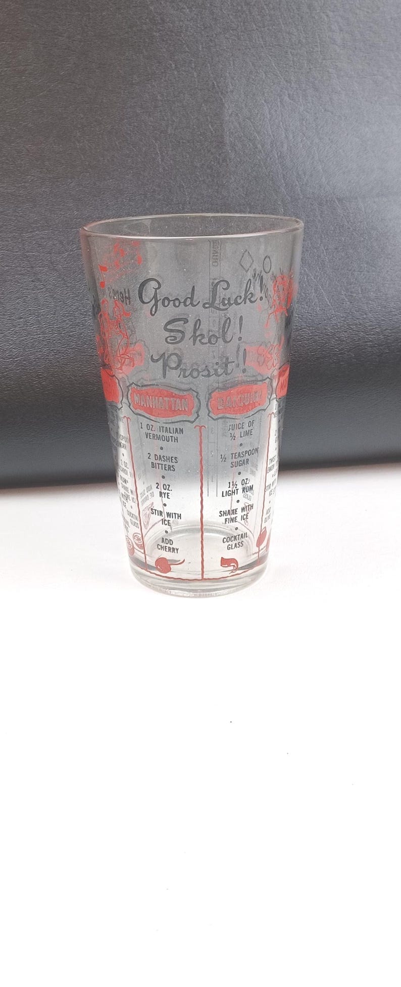 MCM Cocktail Shaker Martini Mixer Good Luck! Skol! Prosit! Federal ...