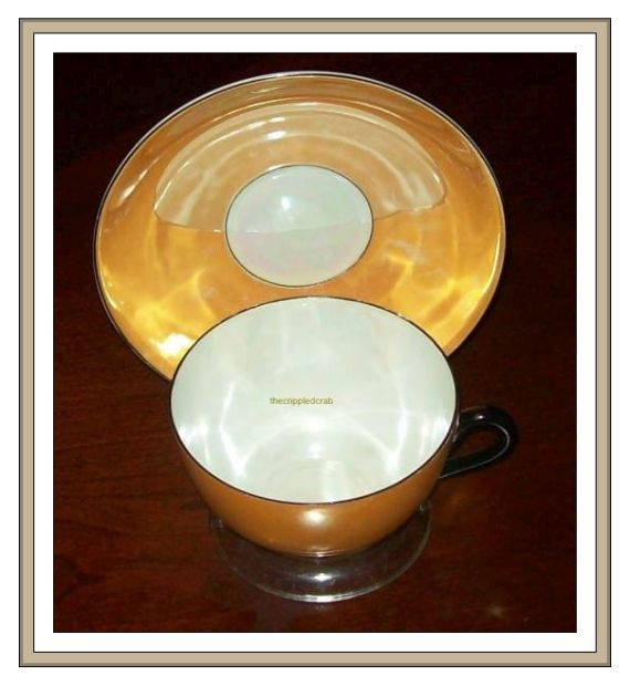 Czechoslovakia China Lusterware Tea Cup & Saucer - Etsy
