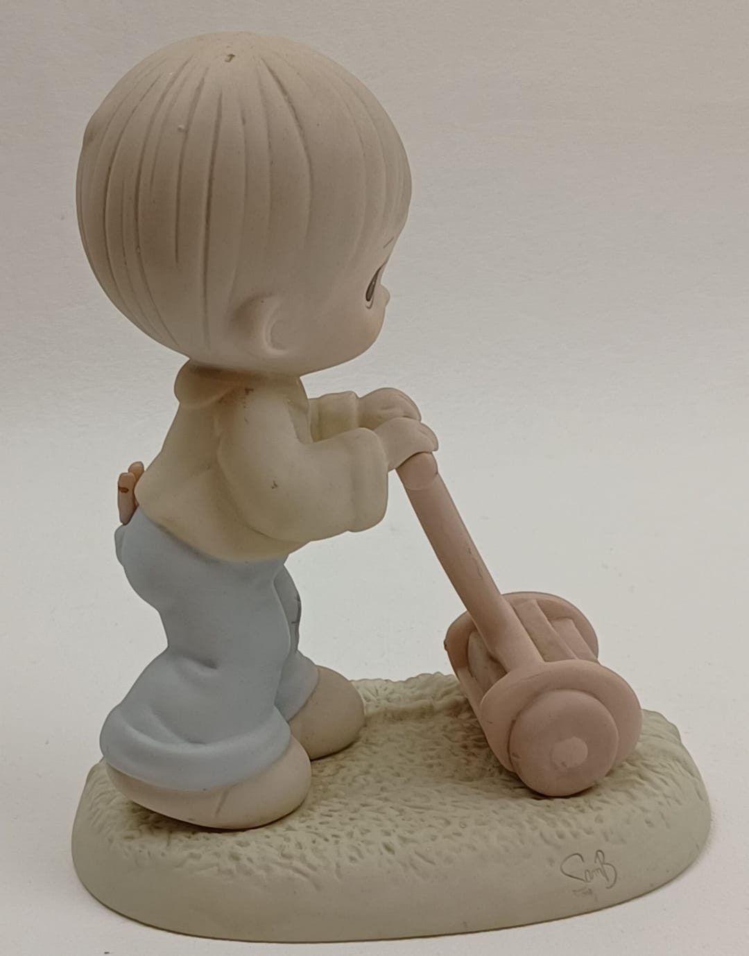 Rare Enesco Precious Moments Figurine 1989 Mow Power to Ya Samuel J ...