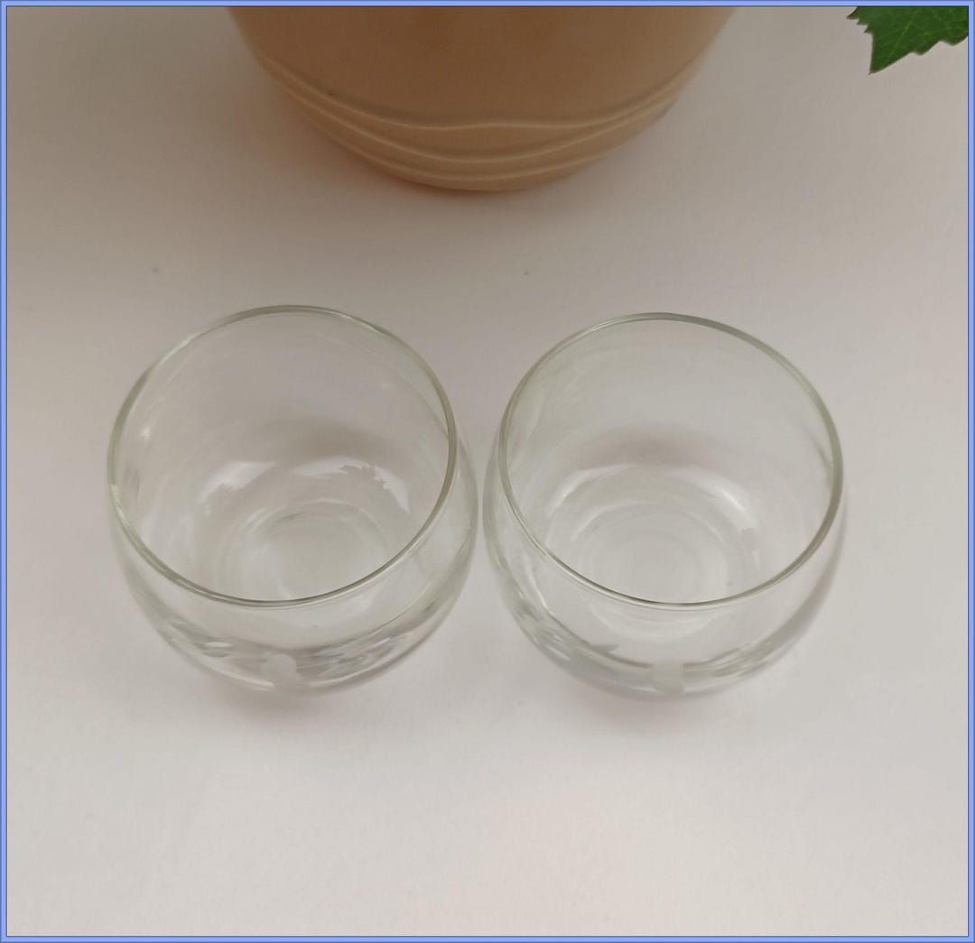 2 Roly Poly Wine Glasses Princess House Heritage Blown Glass Crystal - Etsy