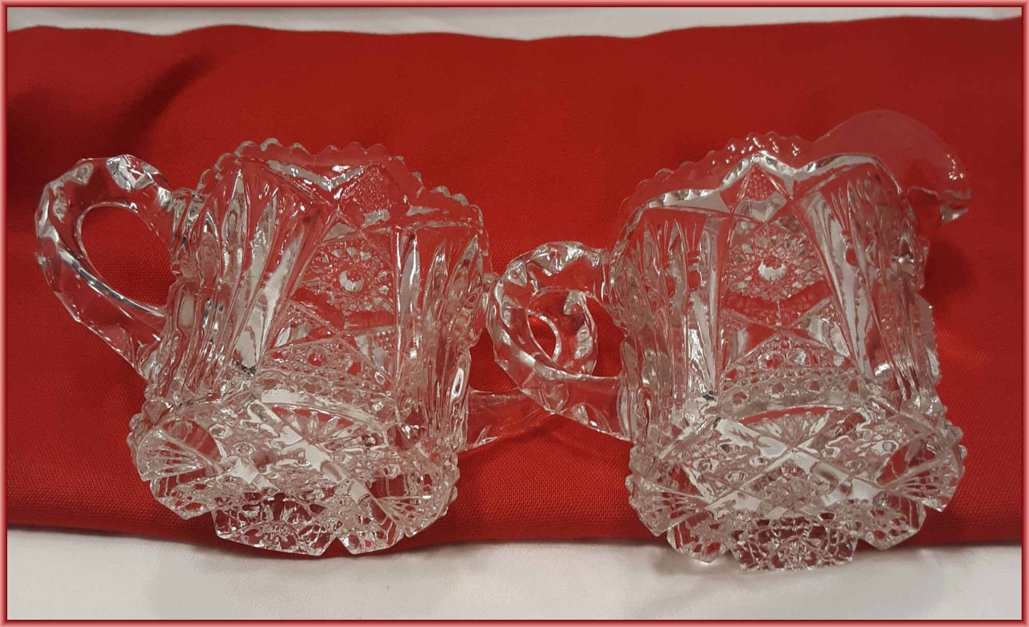 Higbee Early American Press Cut Sugar & Creamer Set - Etsy New Zealand