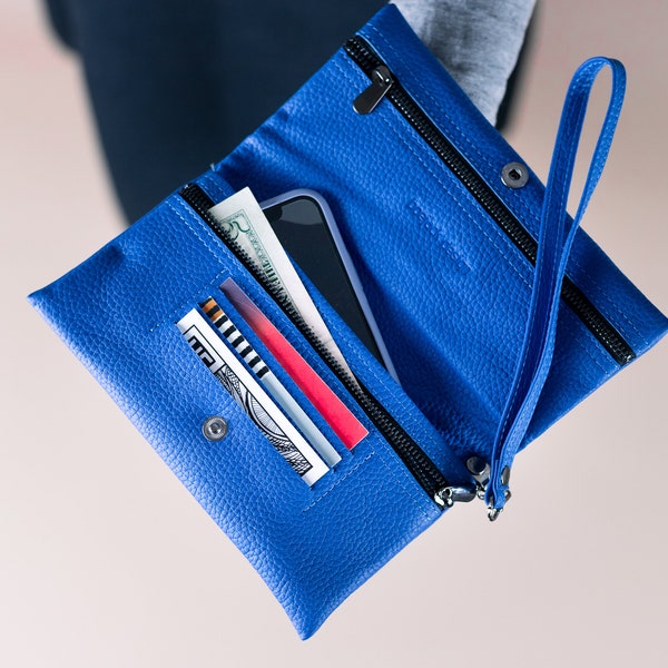 Leather Fold Over Wallet - Etsy