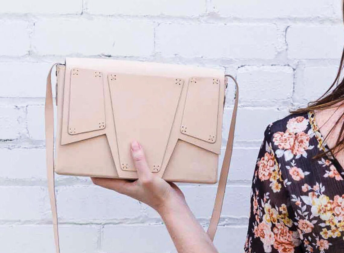 Natural Leather Bag Vegetable Tanned Leather Purse - Etsy