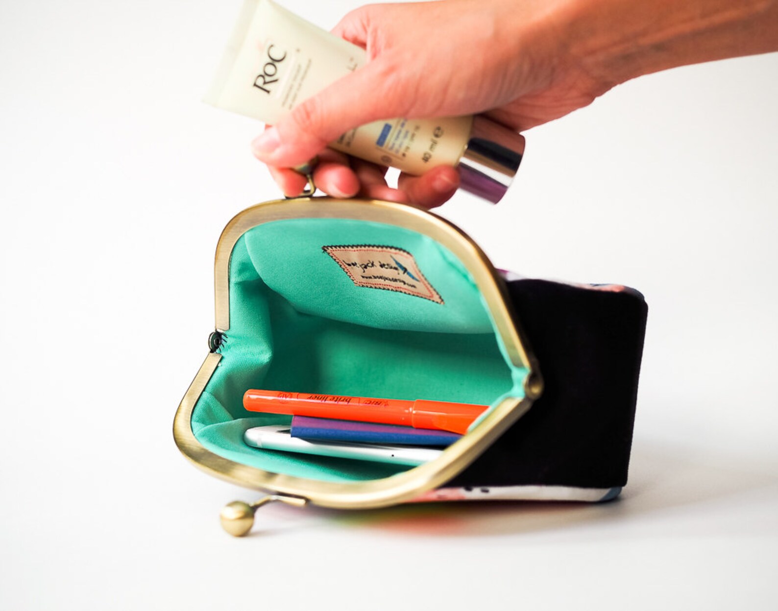 Colorful Minimalistic Large Coin Purse Kiss Lock Clutch - Etsy