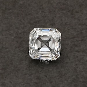 Asscher Cut Diamond / 0.50 CT Asscher Cut Lab Grown Diamond / Diamond ...