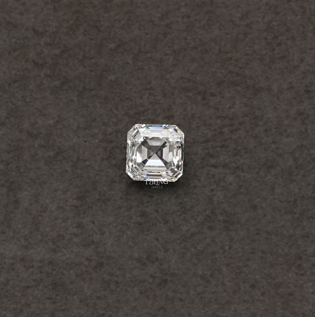 Asscher Cut Diamond / 0.50 CT Asscher Cut Lab Grown Diamond / Diamond ...