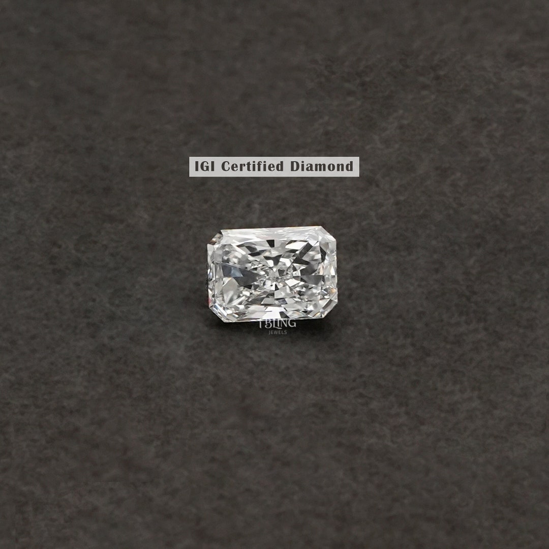 IGI Certified Radiant Cut Lab Grown Diamond / 1.00 to 5.00 CT Each Lab ...