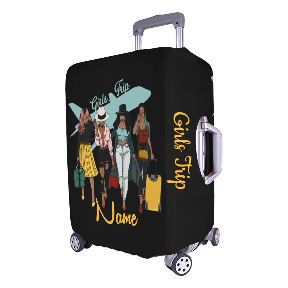 Personalized Girls Trip Luggage Cover-black | Etsy UK