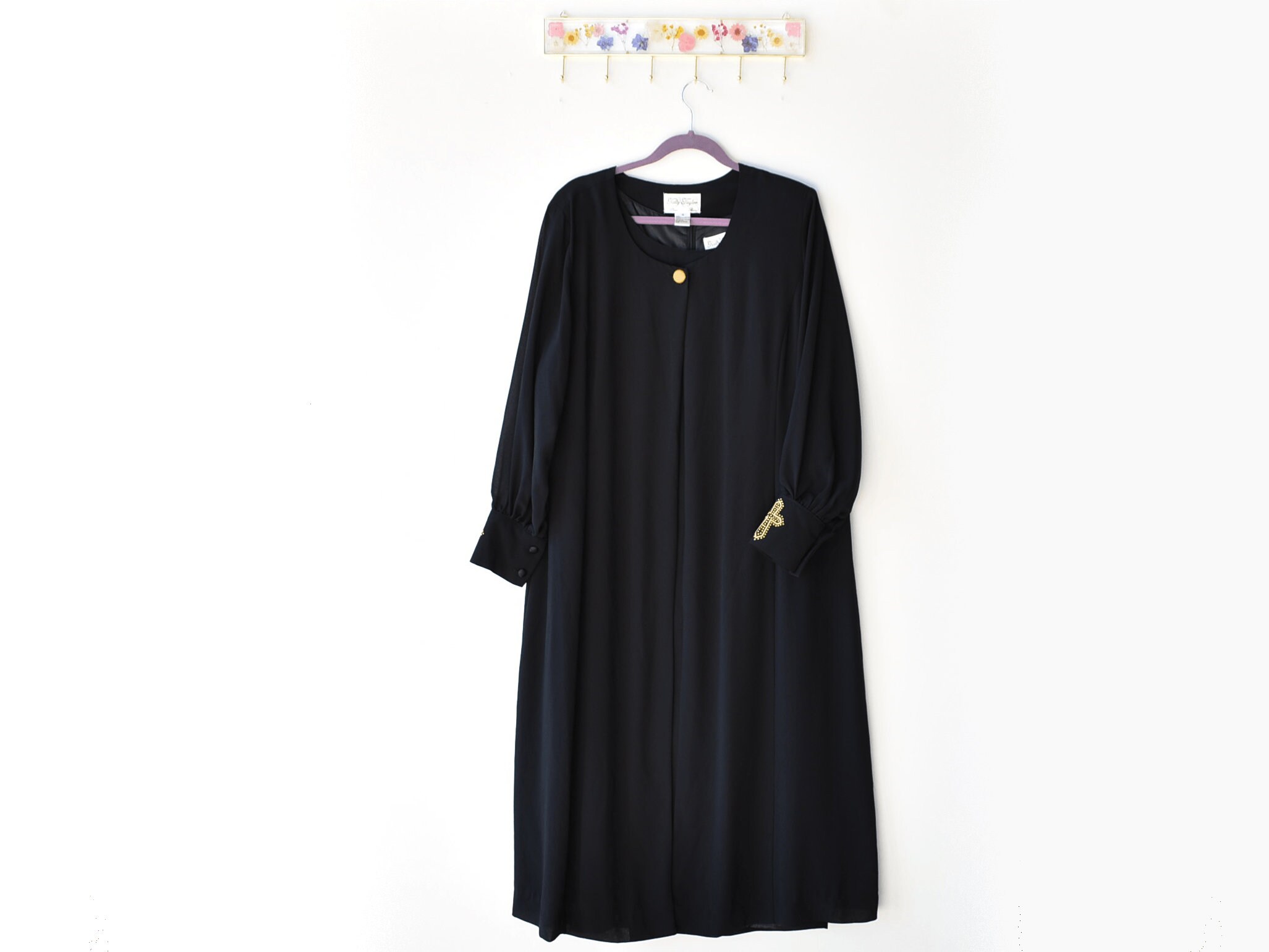 80s Goth Dress & Duster Vintage Set - Etsy