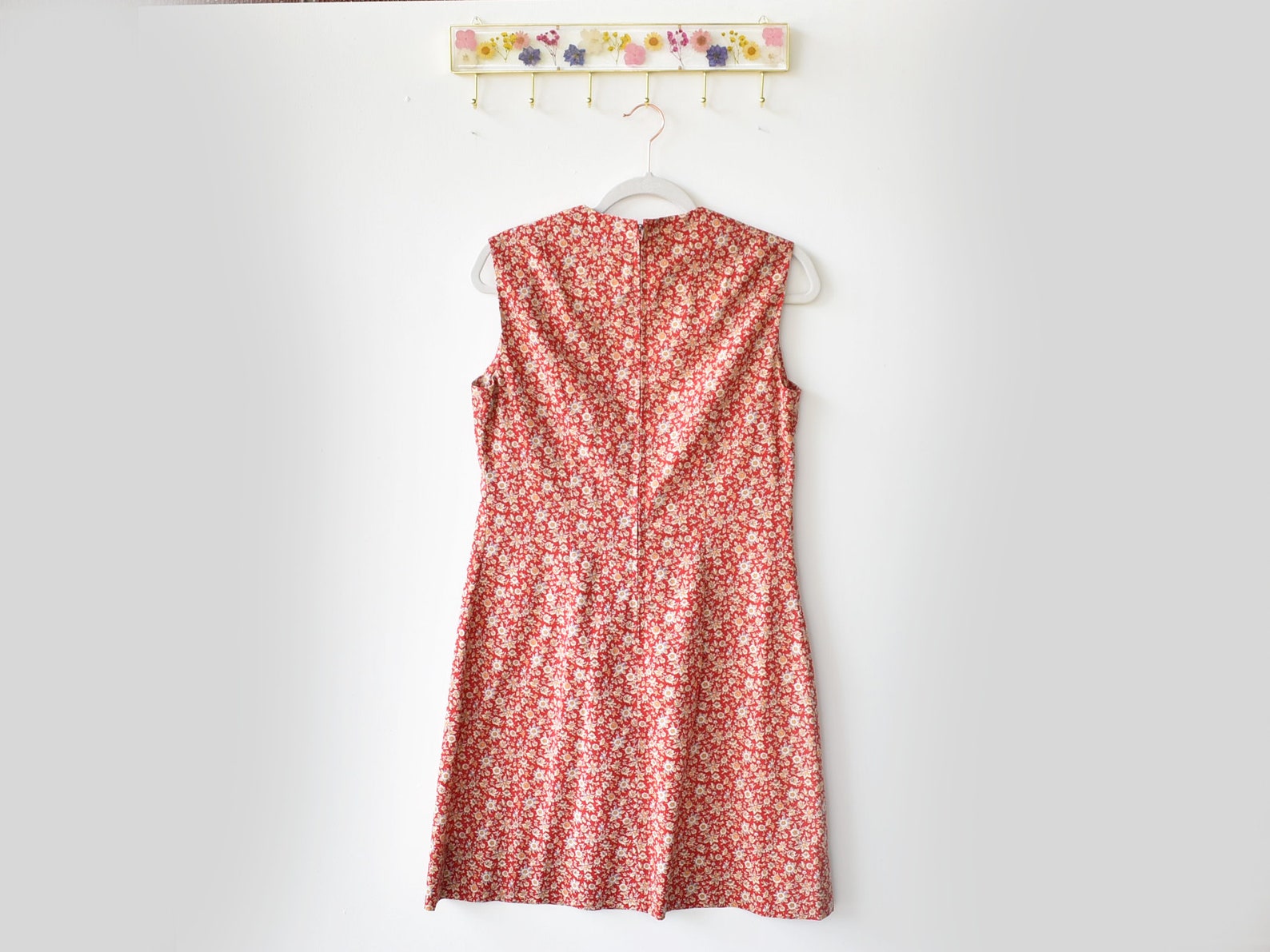 Vintage Ditsy Floral Red Shift Robe - Etsy France