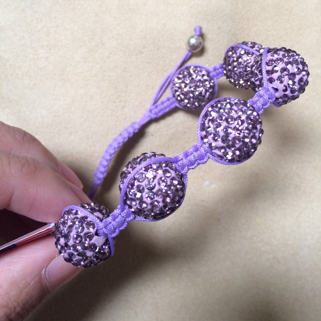 Big Crystal Ball Bracelet - Etsy