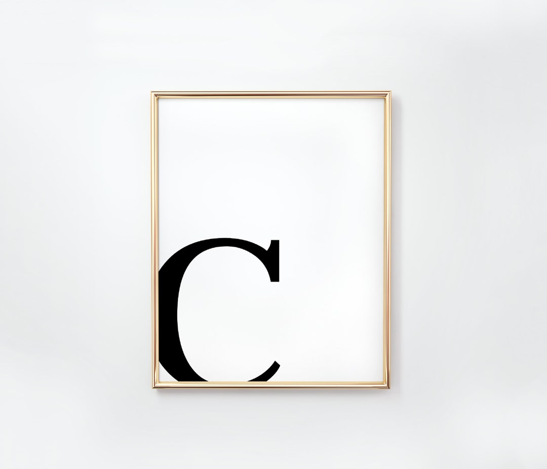 Letter C Print Letter C Sign Scandanavian Wall Art - Etsy