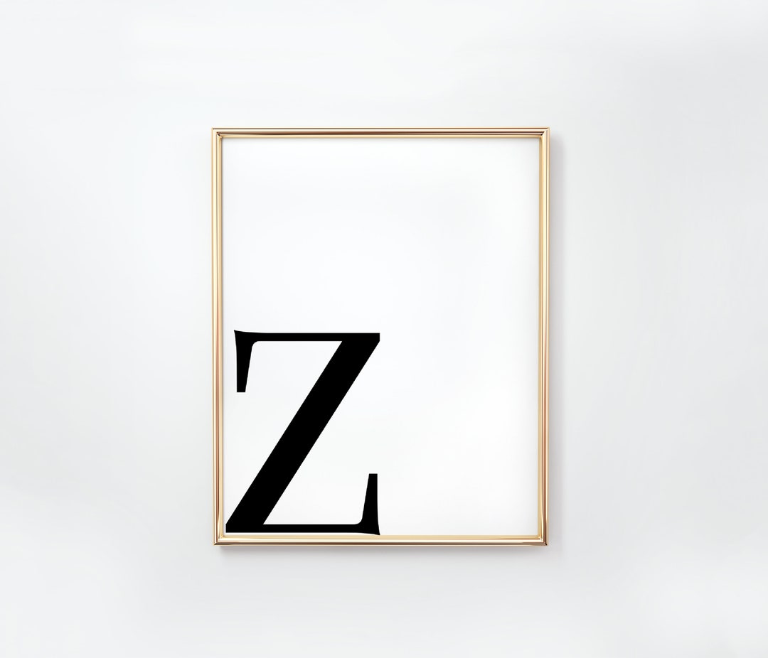Large Letter Z Print Giant Letter Z Initial Letter Z Poster - Etsy