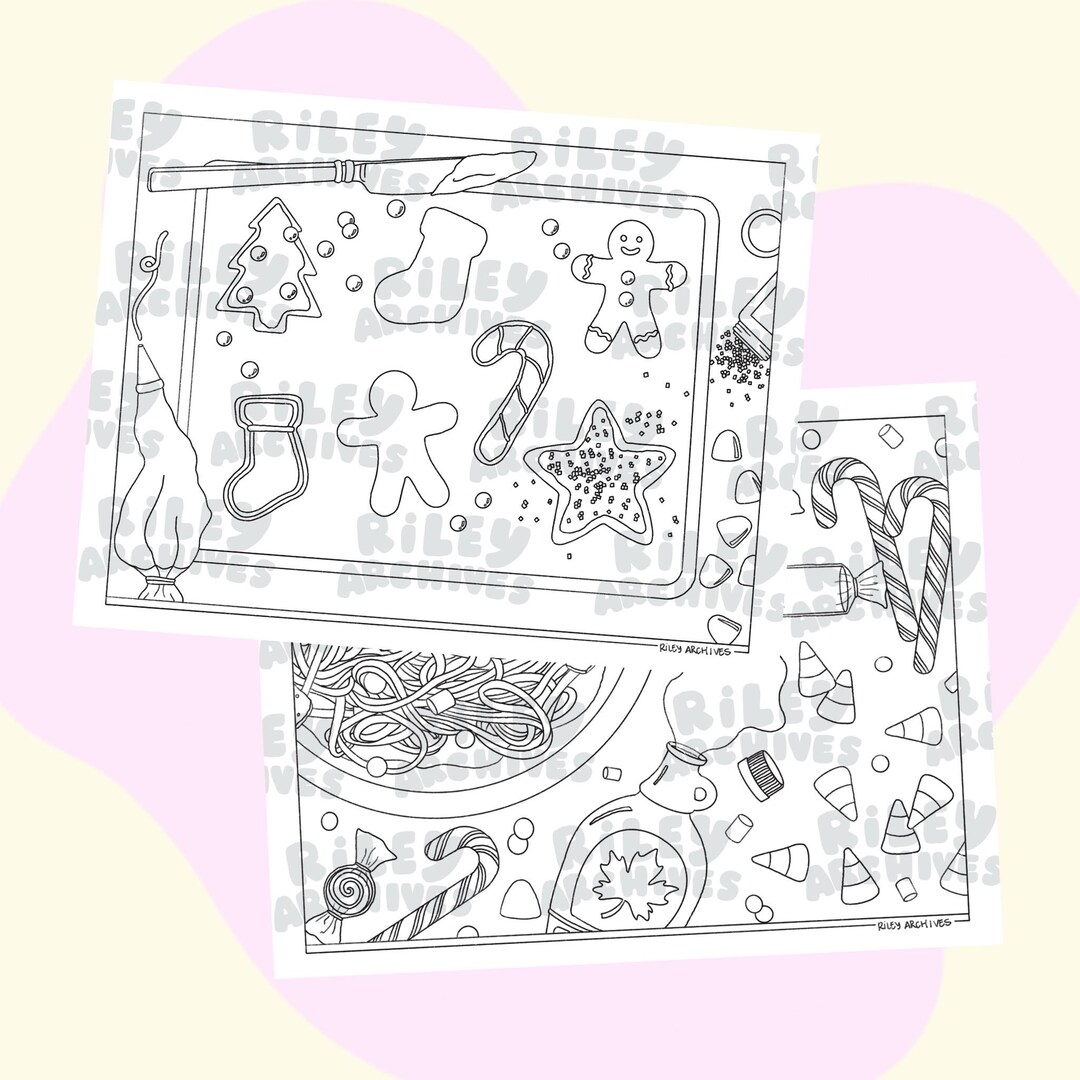 Christmas 2-pack | Coloring Page Download - Etsy