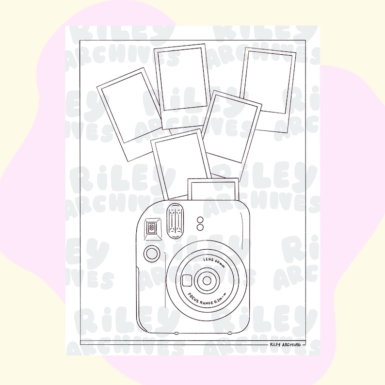 Create Your Own Polaroid | Coloring Page Download - Etsy
