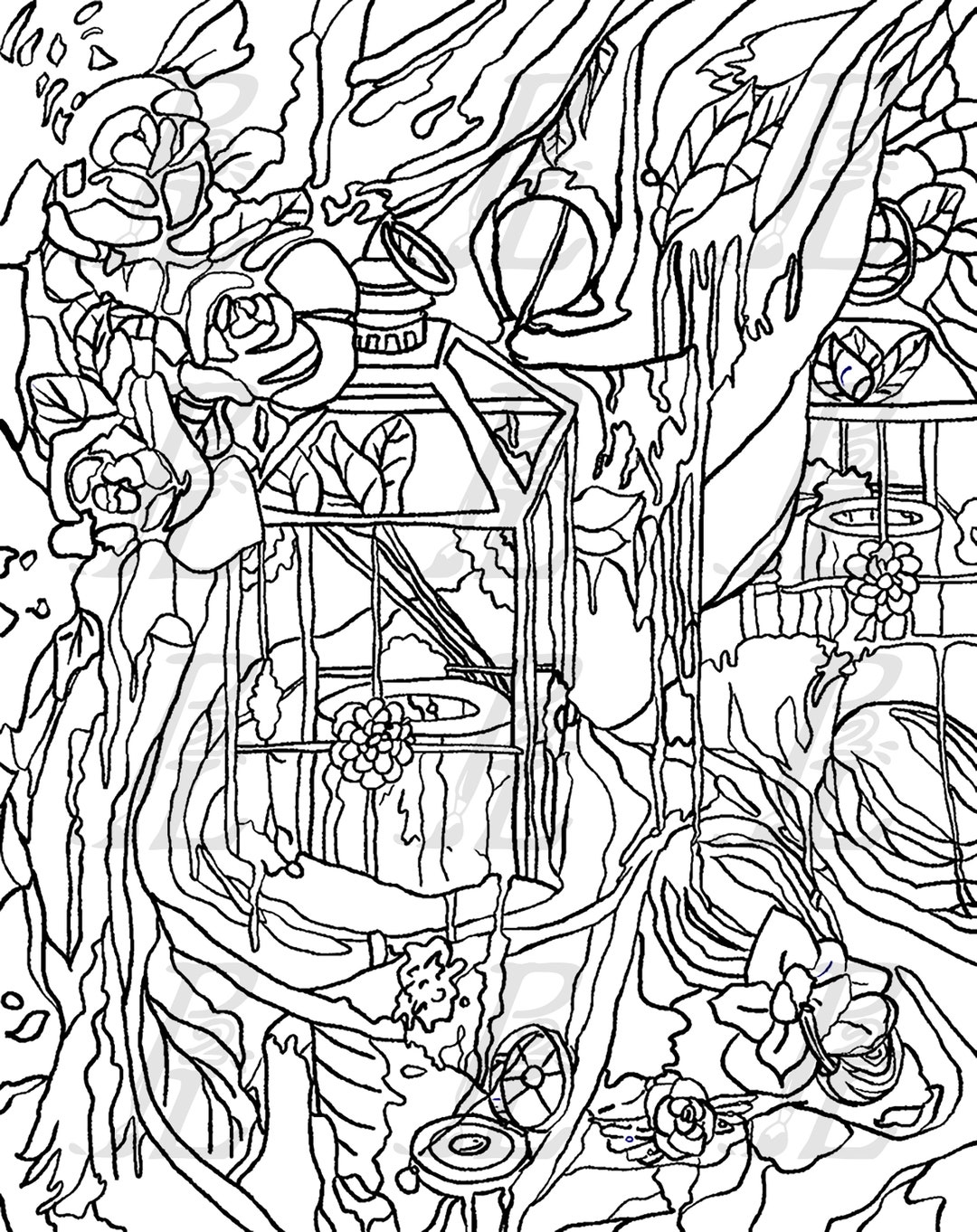 Lantern Coloring Book Page Printable - Etsy