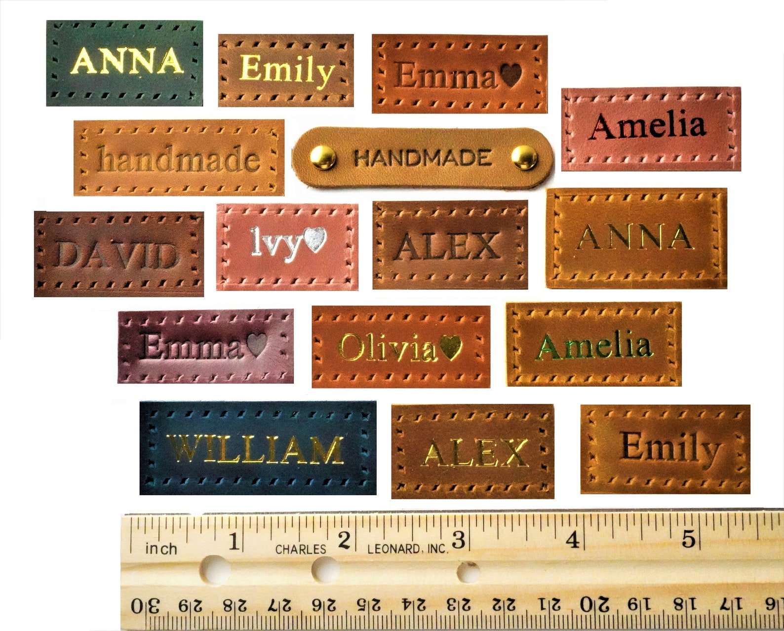 Personalised Leather Patch Leather Name Tag Custom Leather - Etsy