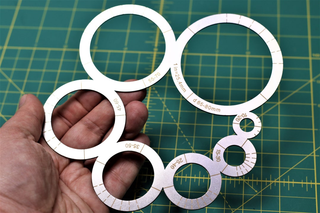 Leather Craft Ruler Stainless Steel Circul Ruler Leather Tool for Craft ...