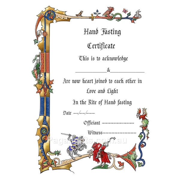 Medieval Certificate - Etsy