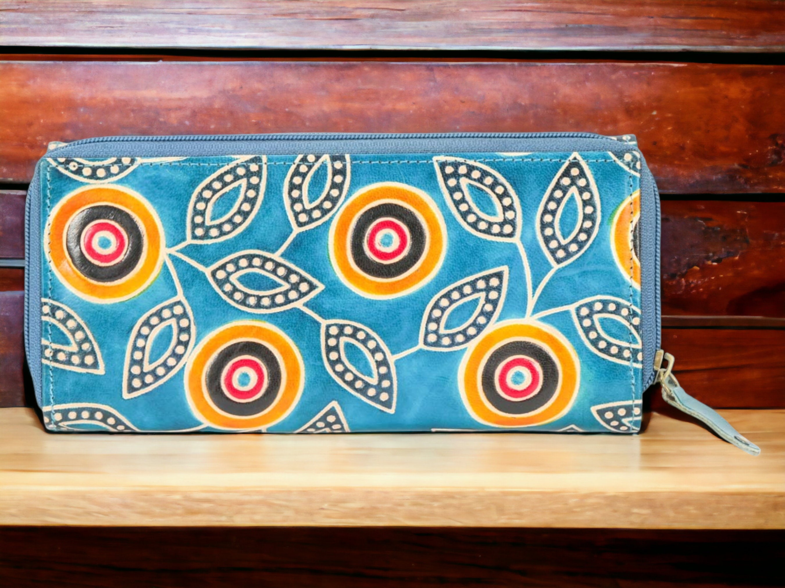 Aboriginal Australian Indigenous Artist Leather Wallet Purse - Etsy ...