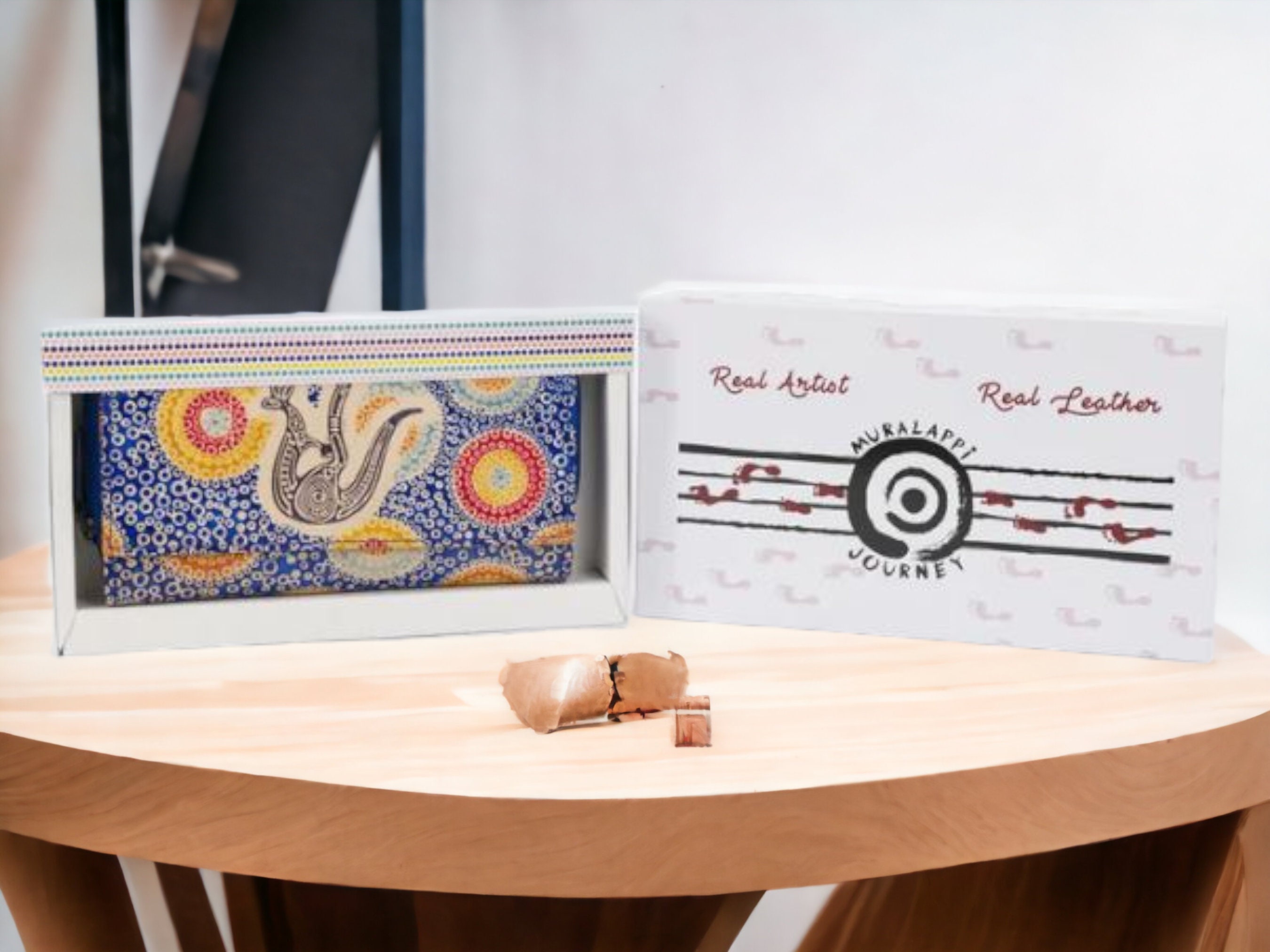 Aboriginal Australian Indigenous Artist Leather Wallet Purse Kangaroo ...