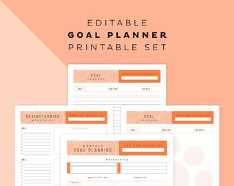 Goal Printable Family Planner for Kids, Monthly Planner Pages With ...