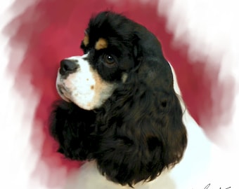 American Cocker Spaniel Party Pup Note Cards | Etsy