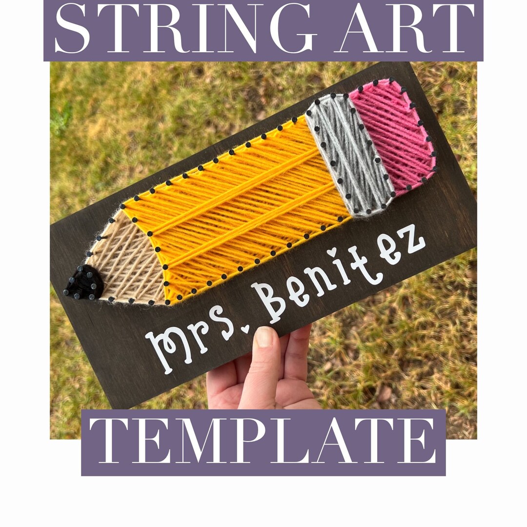 DIGITAL Pencil String Art Template, Print File, Teacher SVG File - Etsy