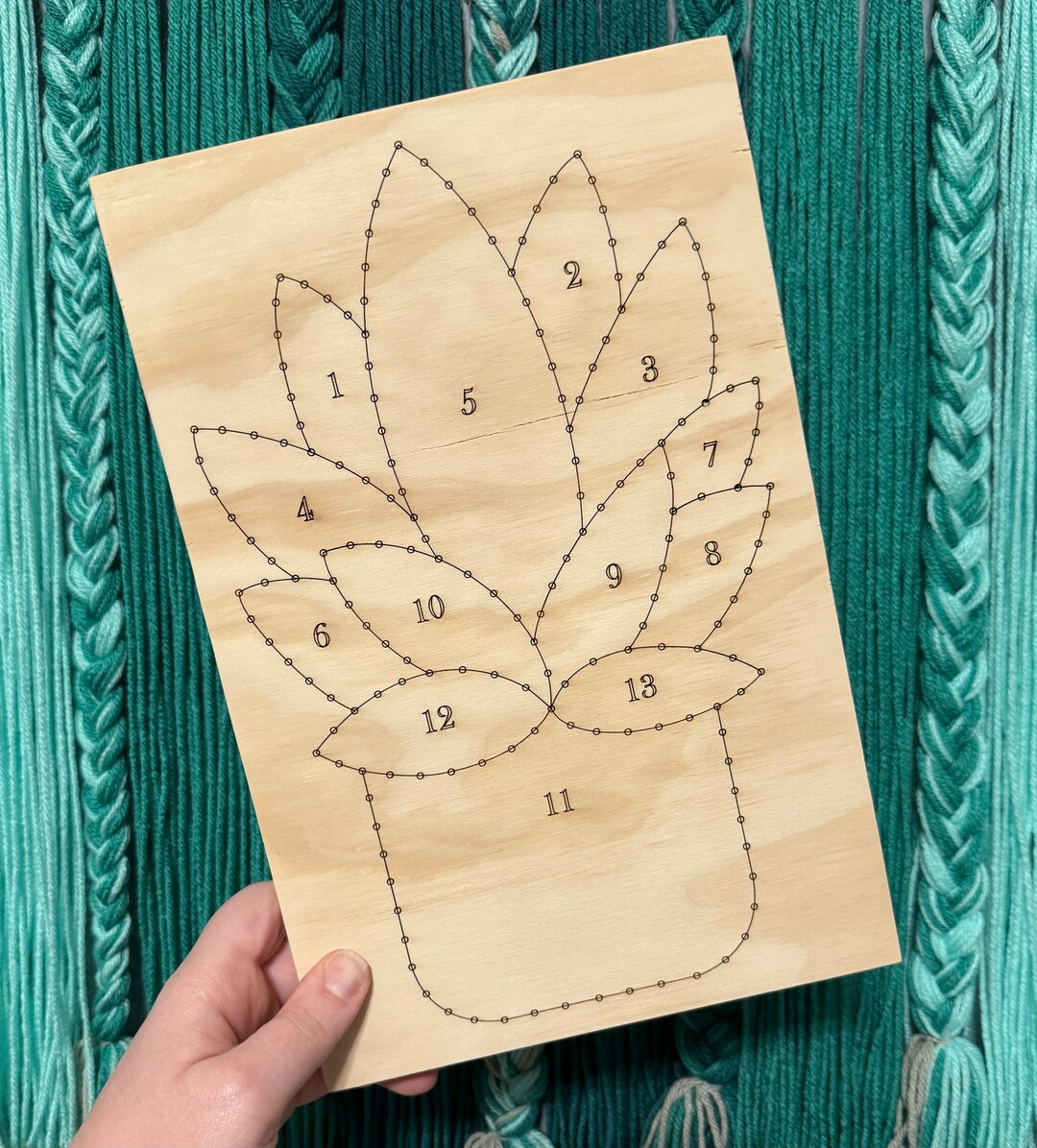 Succulent String Art Wood Template - Etsy