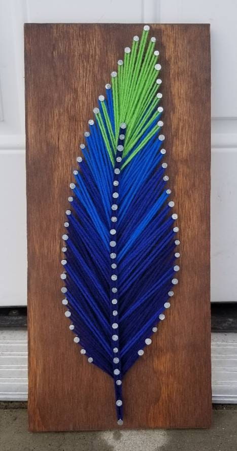 Multicolored Feather String Art | Etsy