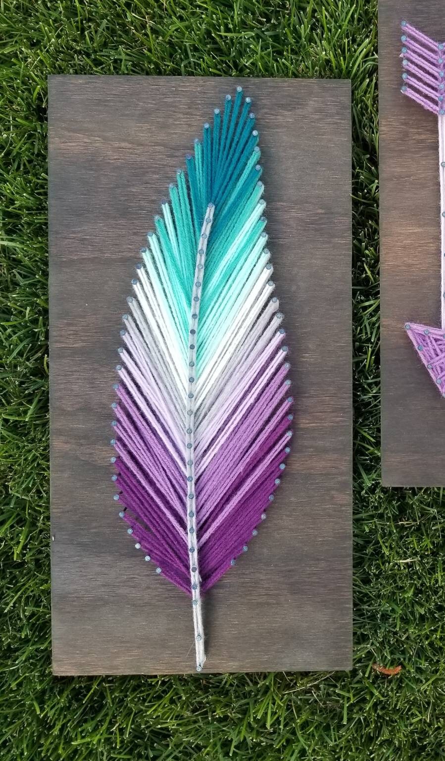 Multicolored Feather String Art | Etsy