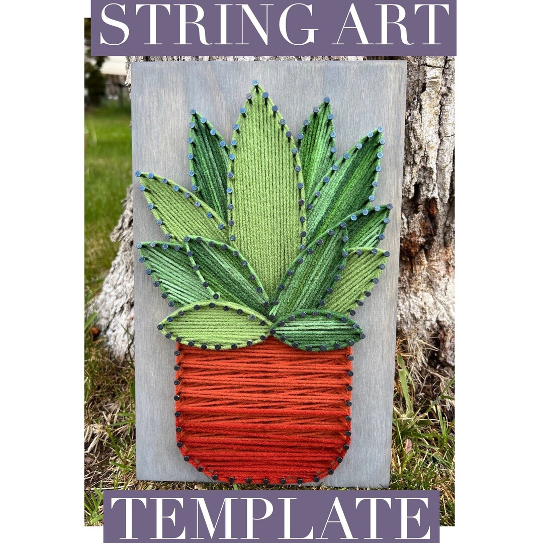 DIGITAL Plant String Art Template, Print File, Plant SVG File - Etsy