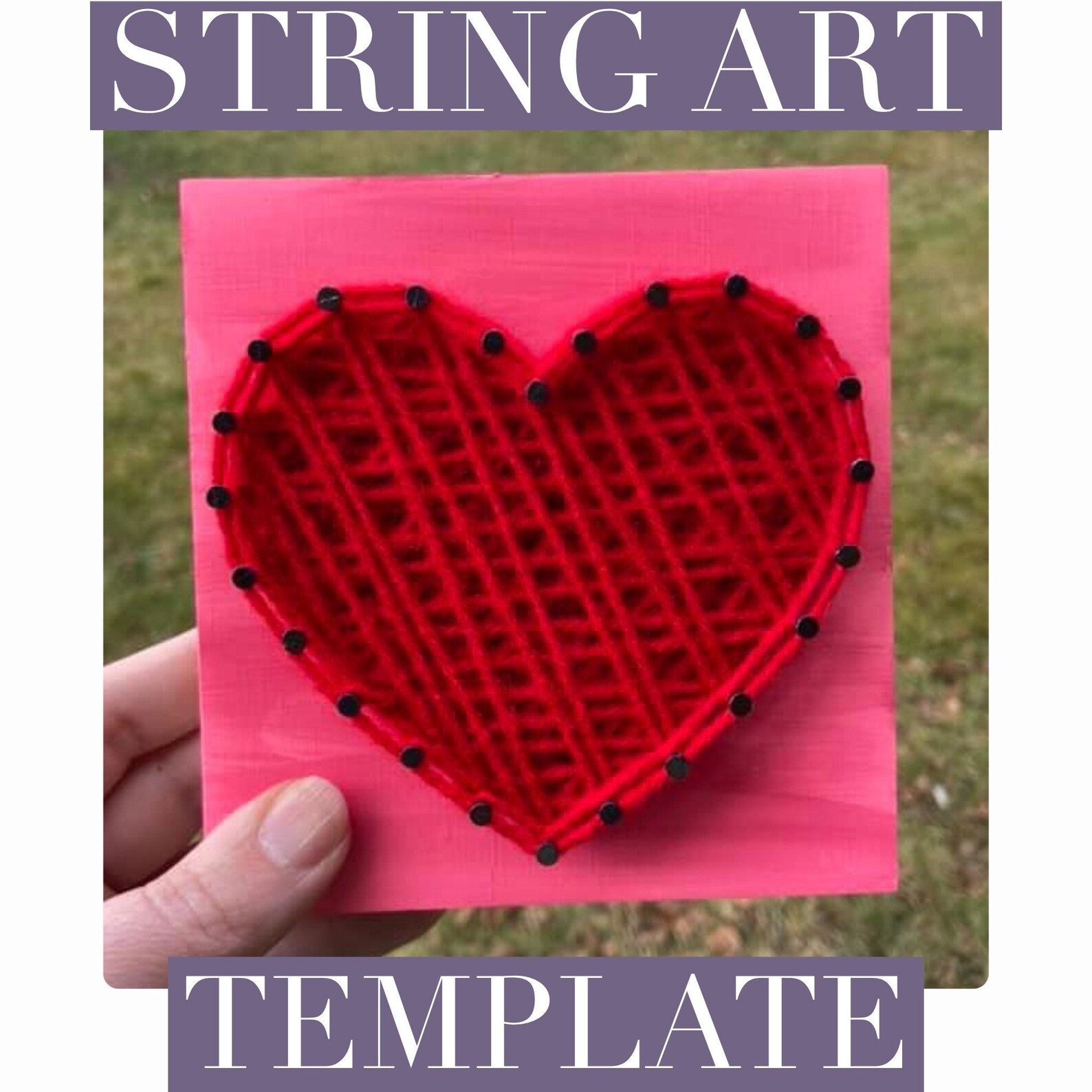 DIGITAL Heart String Art Template, Print File, SVG File - Etsy