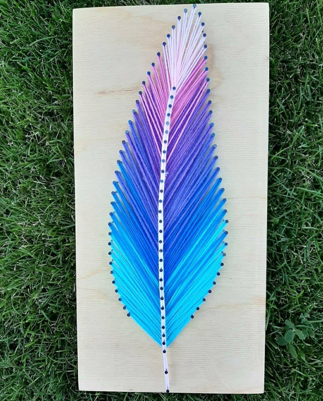 Multicolored Feather String Art | Etsy