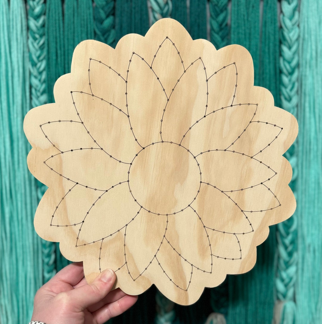 Wood Sunflower String Art Template - Etsy