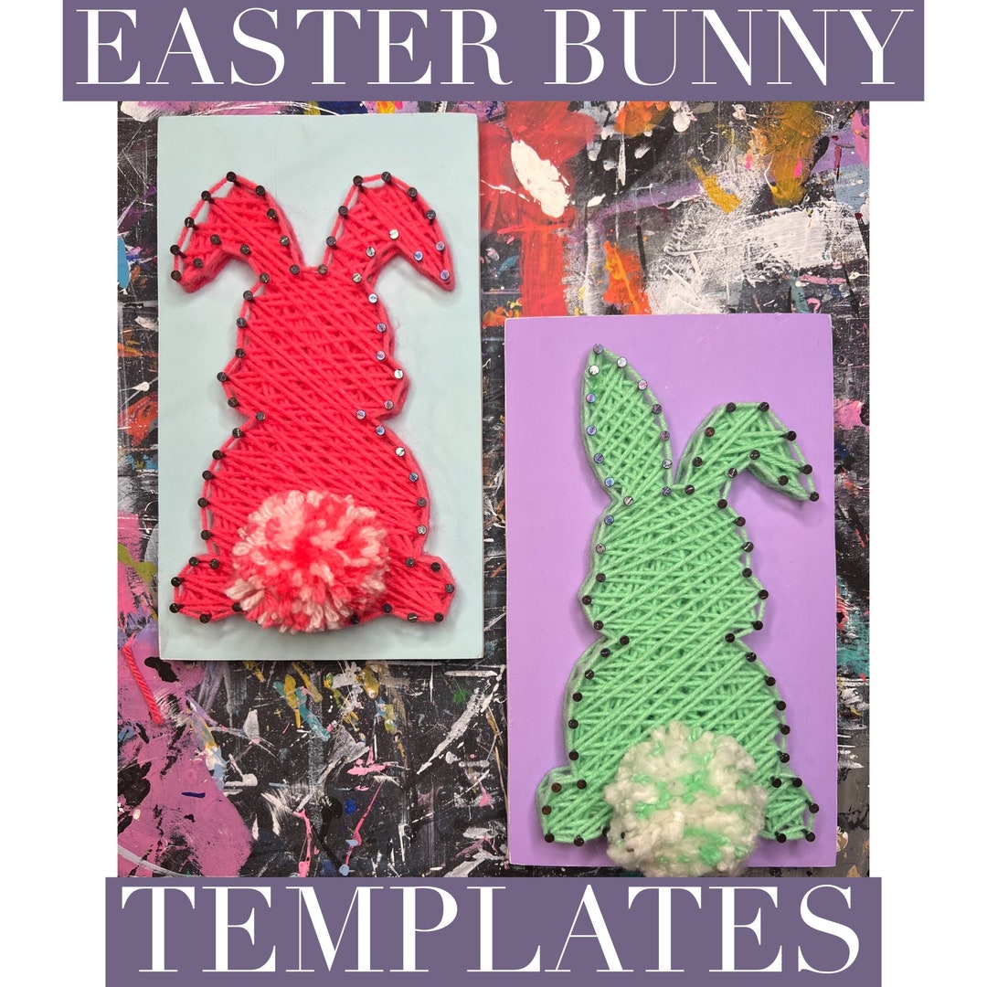 DIGITAL Easter Bunny Trio String Art Template, Print File, Spring ...